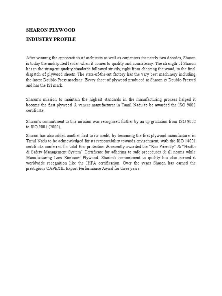 Sharon Plywood | PDF | Plywood | Building Materials