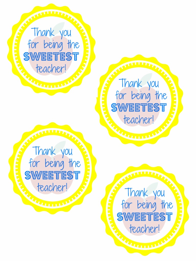 Teacher Appreciation Gift Labels | PDF