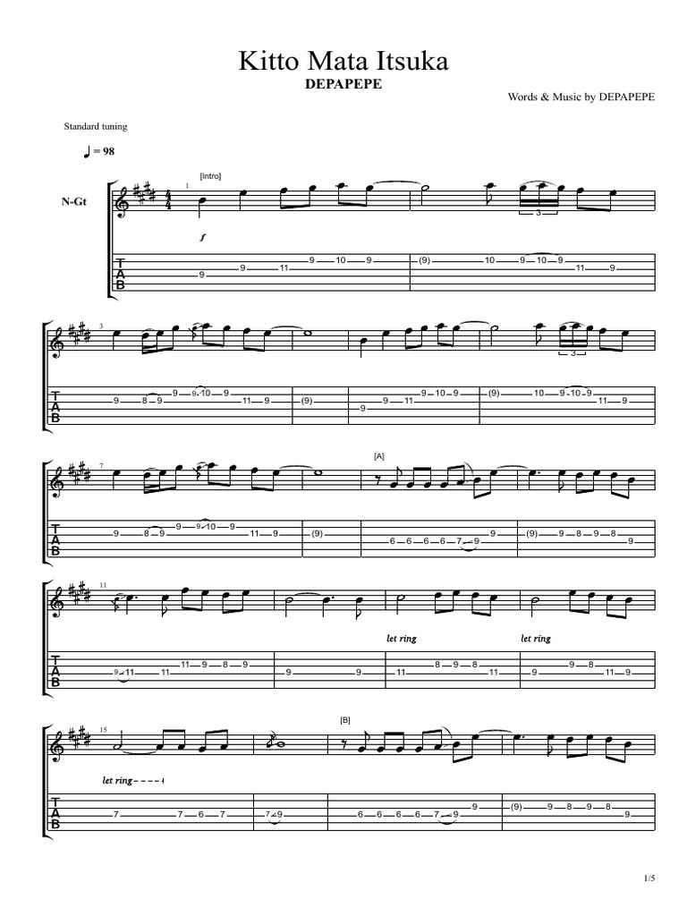 Kitto Mata Itsuka - Depapepe (2 Guitar) | PDF