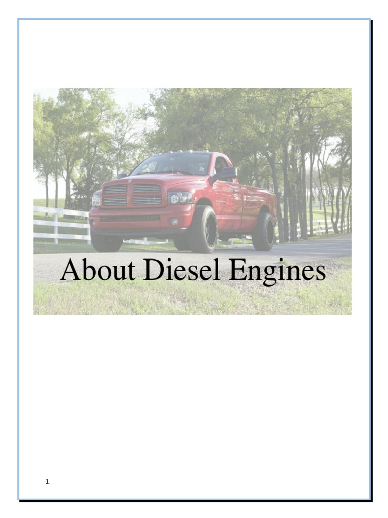 Understanding Diesel Engines Basics | PDF | Internal Combustion Engine ...