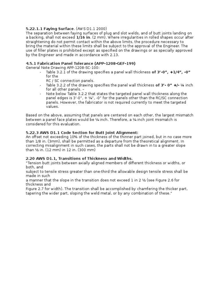5.22.1.1 Faying Surface. (AWS D1.1 2000) | Download Free PDF | Ultimate ...