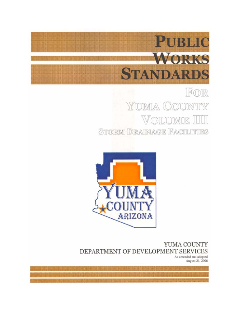 Yuma County Storm Drainage Manual FC - PWSIII | PDF | Clean Water Act ...