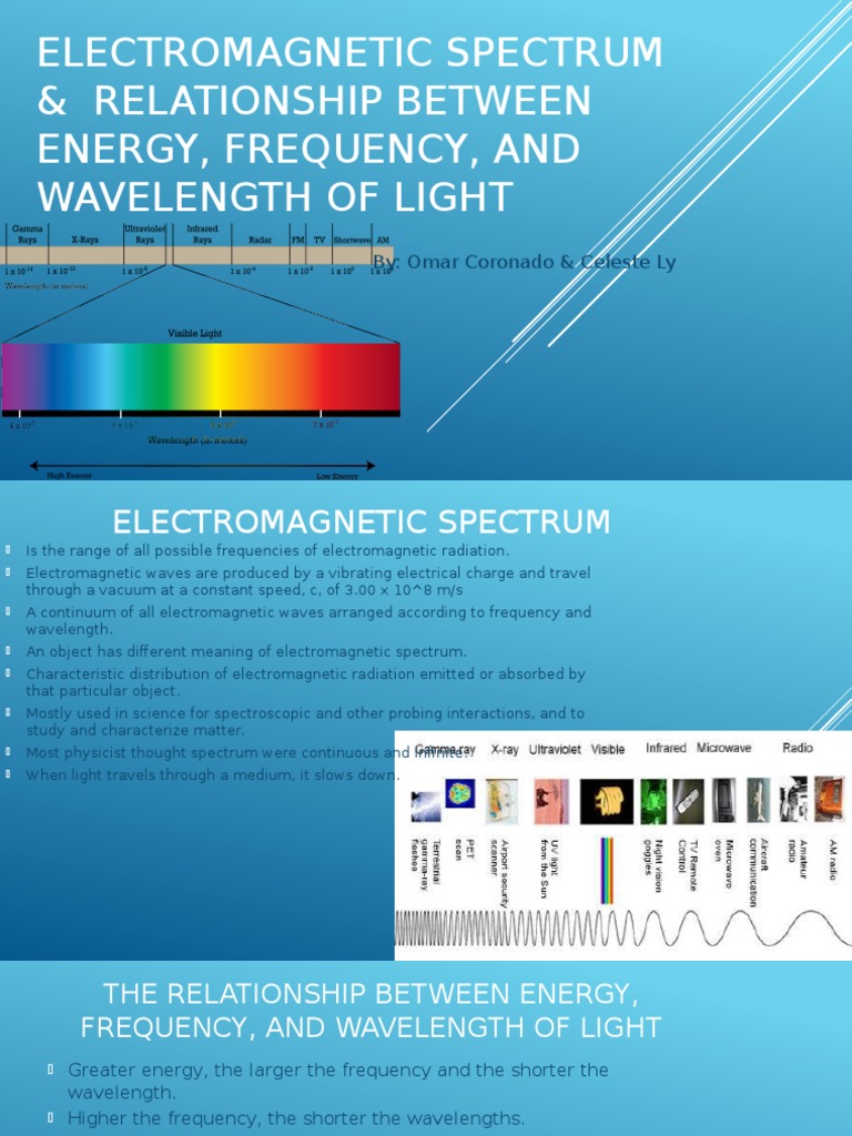 Electromagnetic Spectrum & Relationship Between Energy, Frequency | PDF ...