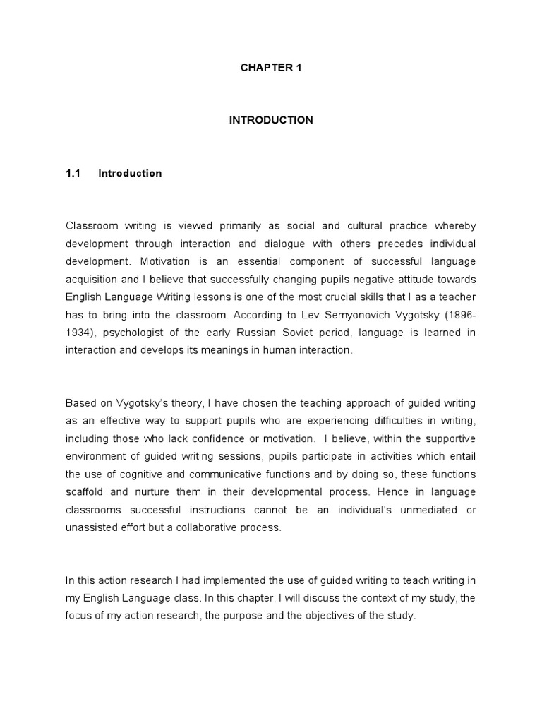 CHAPTER 1using Guided Writing To Teach Year 6 Writing Class PDF