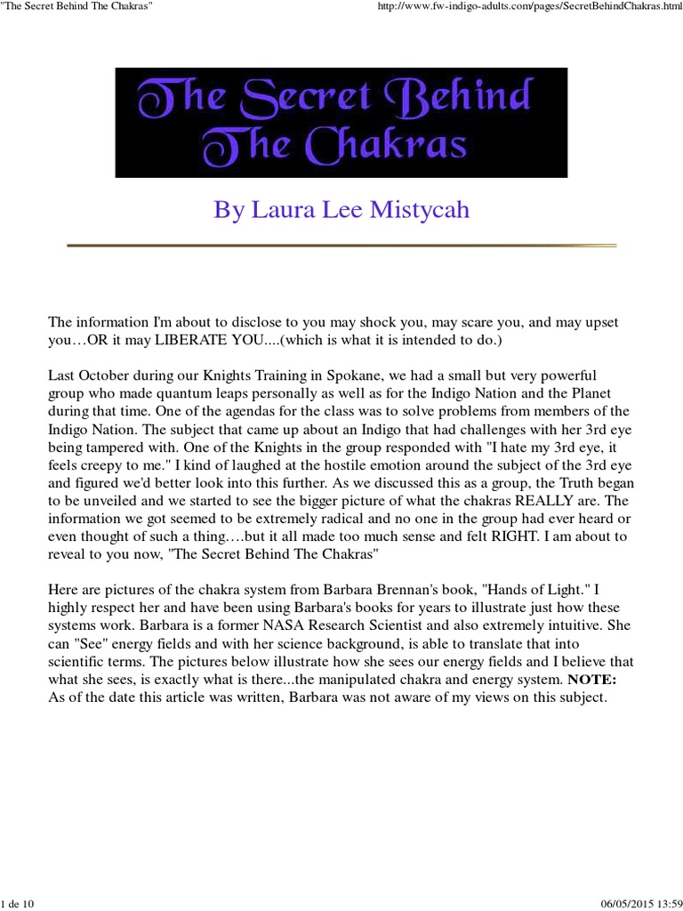 The Secret Behind The Chakras | PDF | Chakra | Reiki
