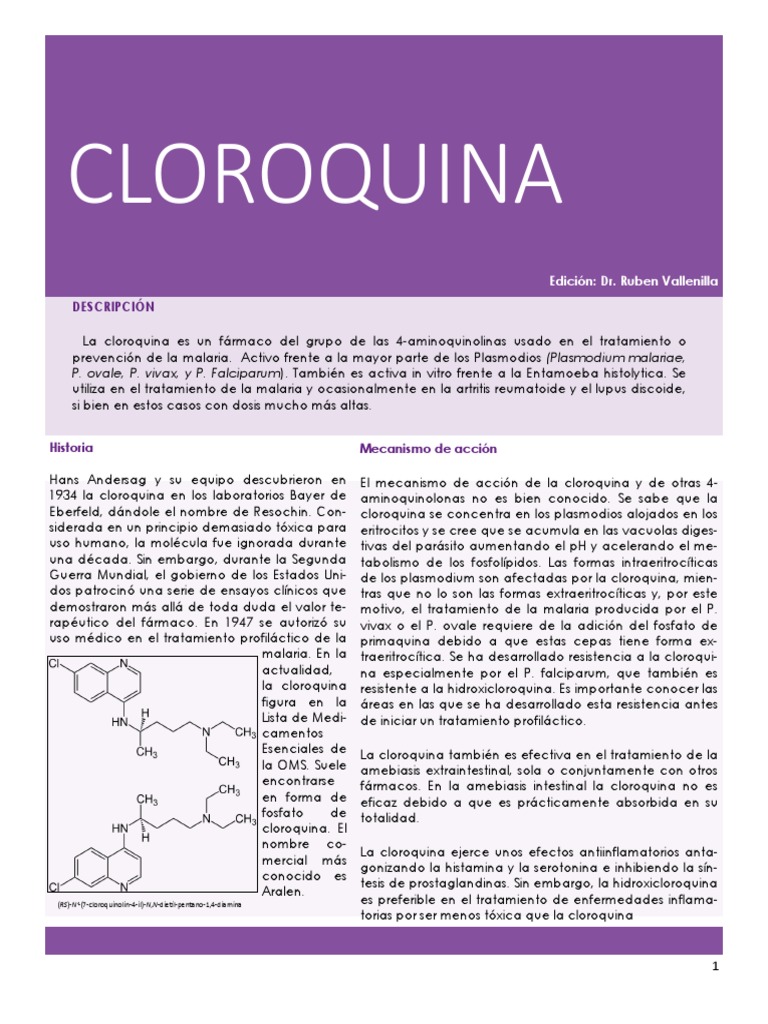 Cloroquina | Farmacología | Medicina CLINICA