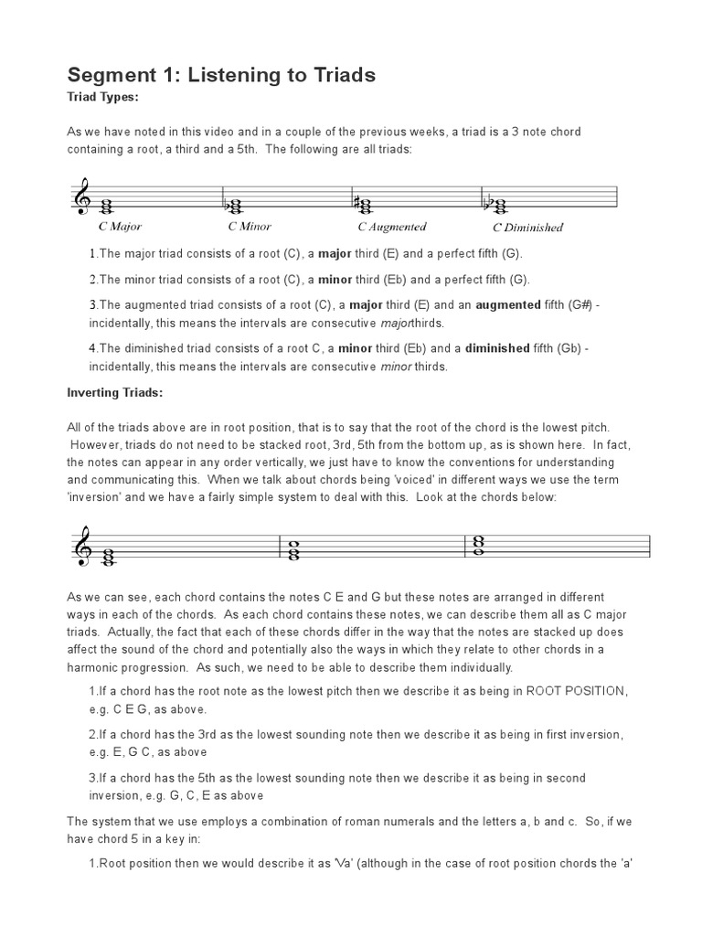 Fundamentals of Music Theory Lecture - 4 | PDF | Chord (Music ...