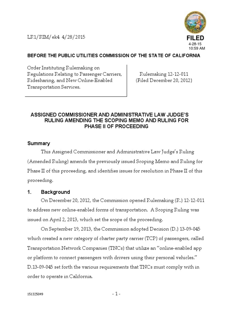 Cpuc Ii | PDF | Uber (Company) | Transmission Control Protocol