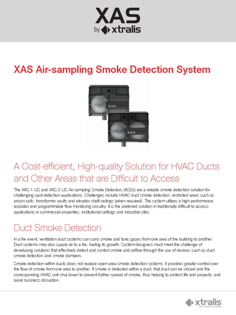 02 Vesda XAS-1-US and XAS-2-US Duct Asd Flyer Aq Lores | PDF | Duct ...