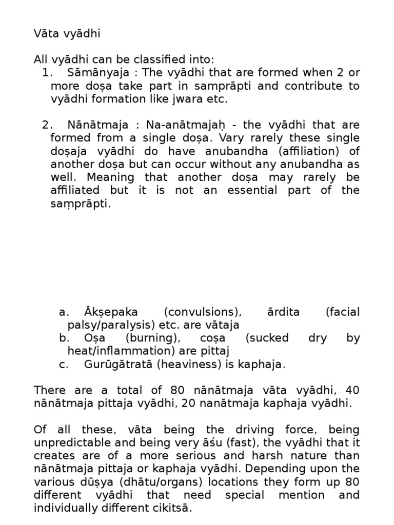 03 Vata Vyadhi | Download Free PDF | Prana | Indian Religions