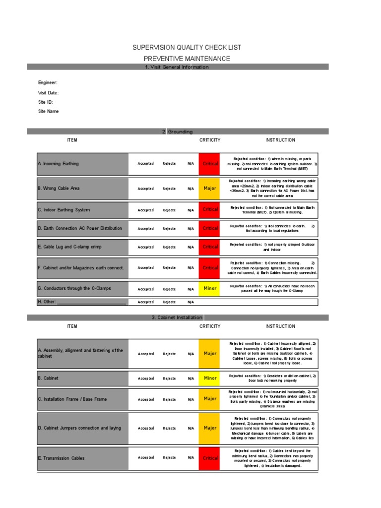 Check List RBS TX | PDF | Electrical Connector | Cable
