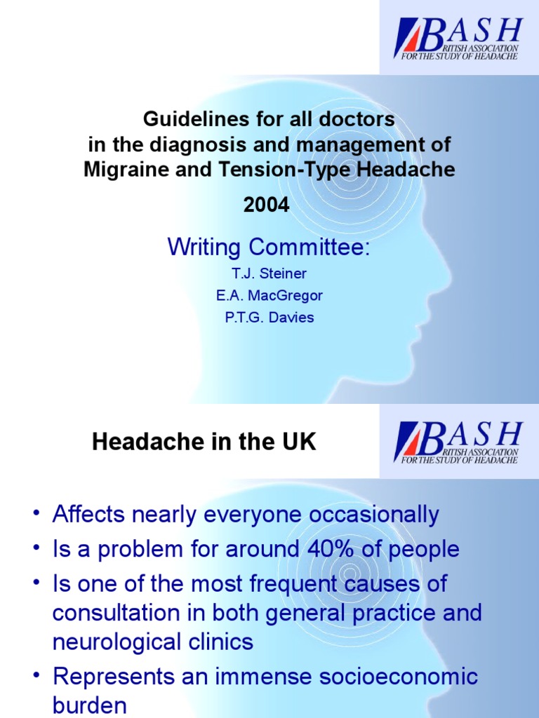 BASH Guidelines Slides | PDF | Headache | Migraine