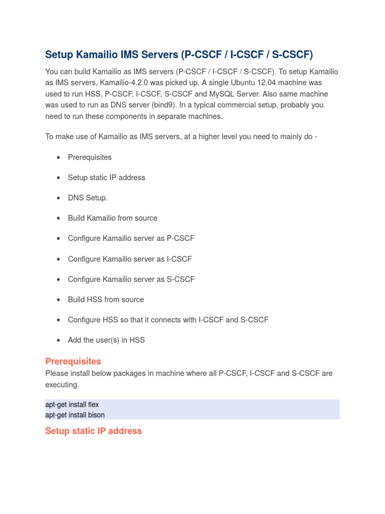 Guia Ims Kamailio Loadmultiplier | PDF | Port (Computer Networking) | Ip Multimedia Subsystem