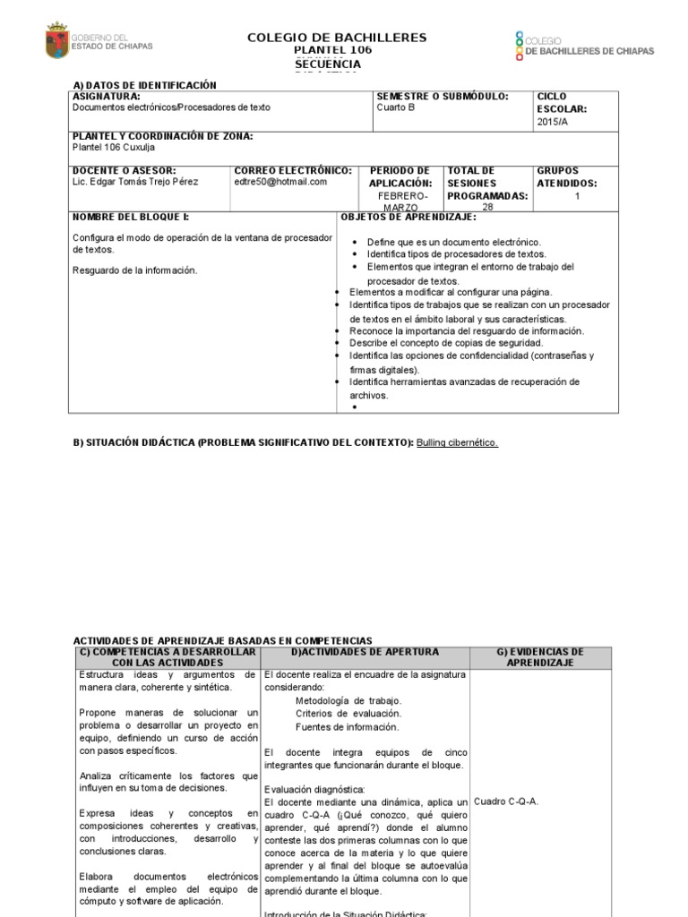Secuencia Didáctica Edgar Trejo - Elaboración de Documentos ...