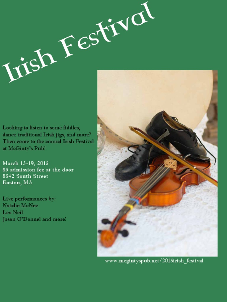 Annual Irish Festival at McGinty’s Pub | PDF | Mystery, Thriller ...