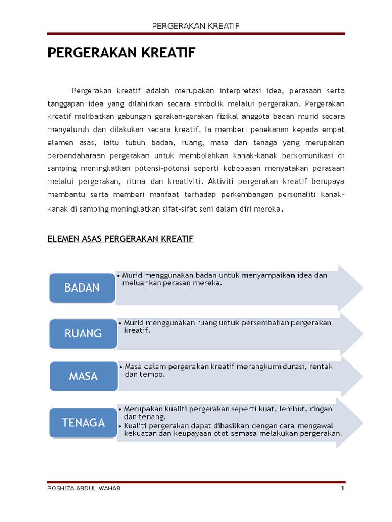 Pergerakan Kreatif | PDF