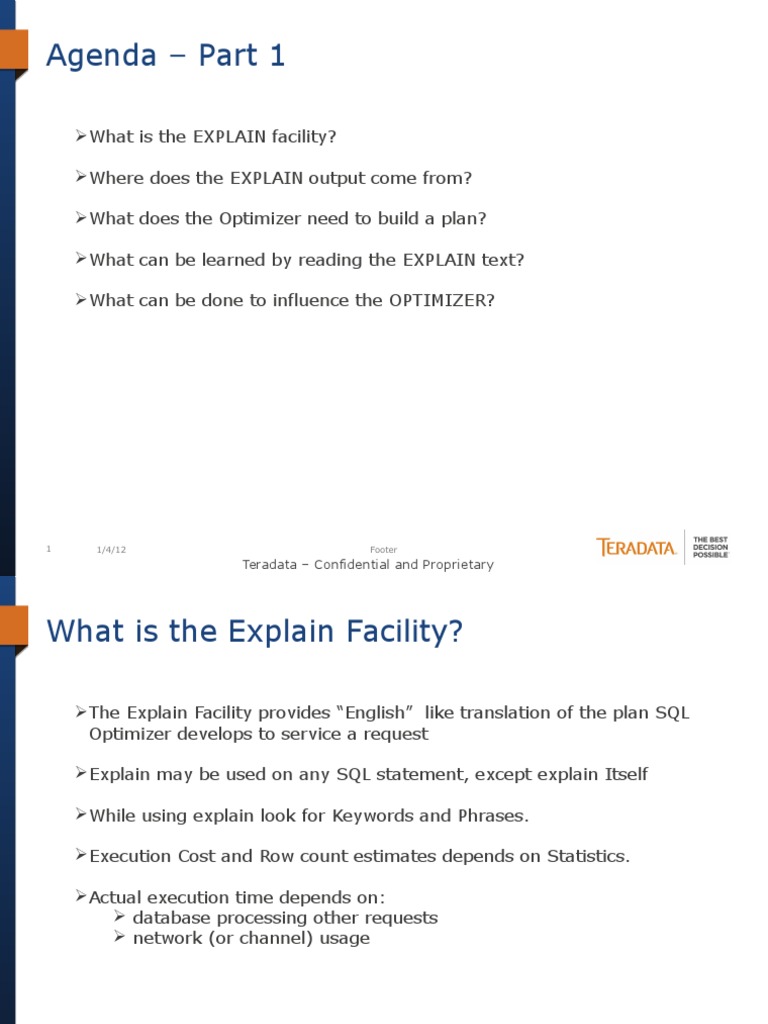 Explaining The Explain | PDF | Database Index | Sql Explaining The Explain | PDF | Database Index | Sql