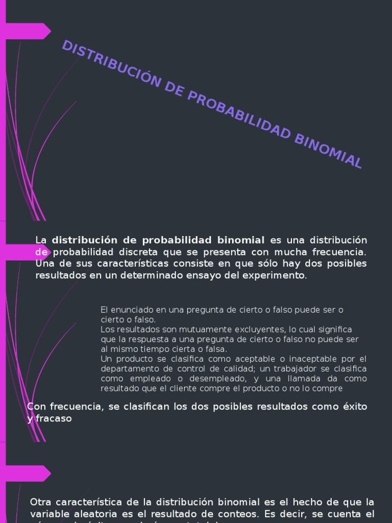 Distribución de Probabilidad Binomial | PDF | Probabilidad ...