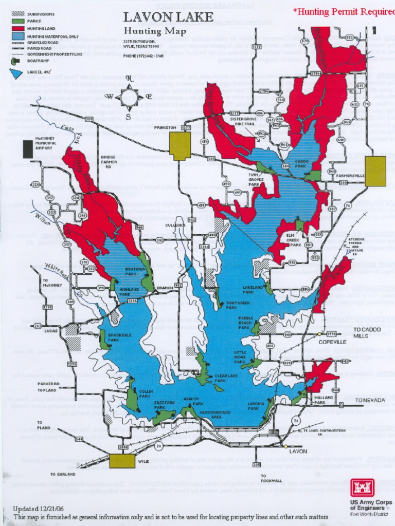 Lake Lavon Hunting Map | PDF