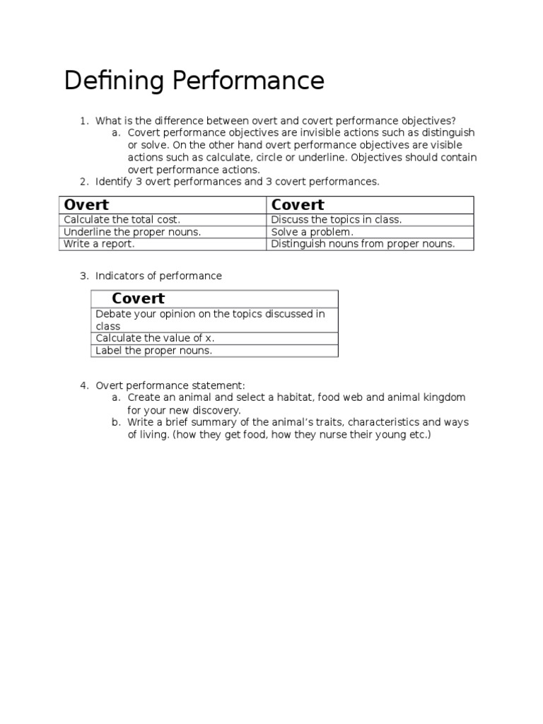 Defining Performance | PDF