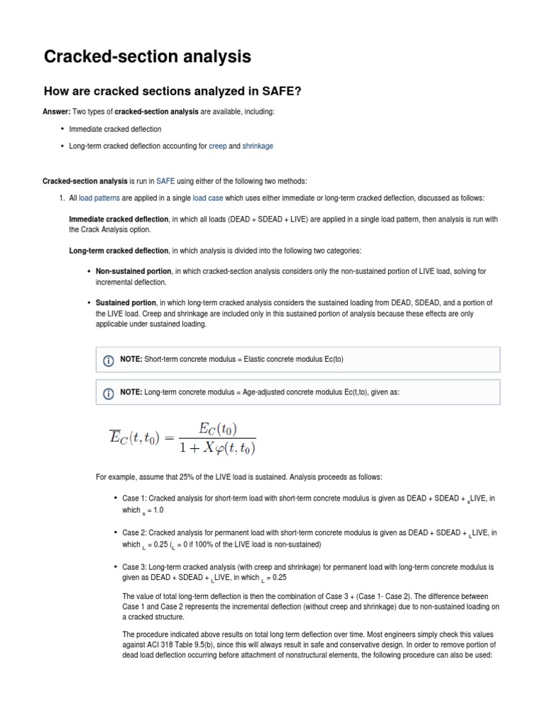 How Are Cracked Sections Analyzed in SAFE? | PDF | Structural Load ...