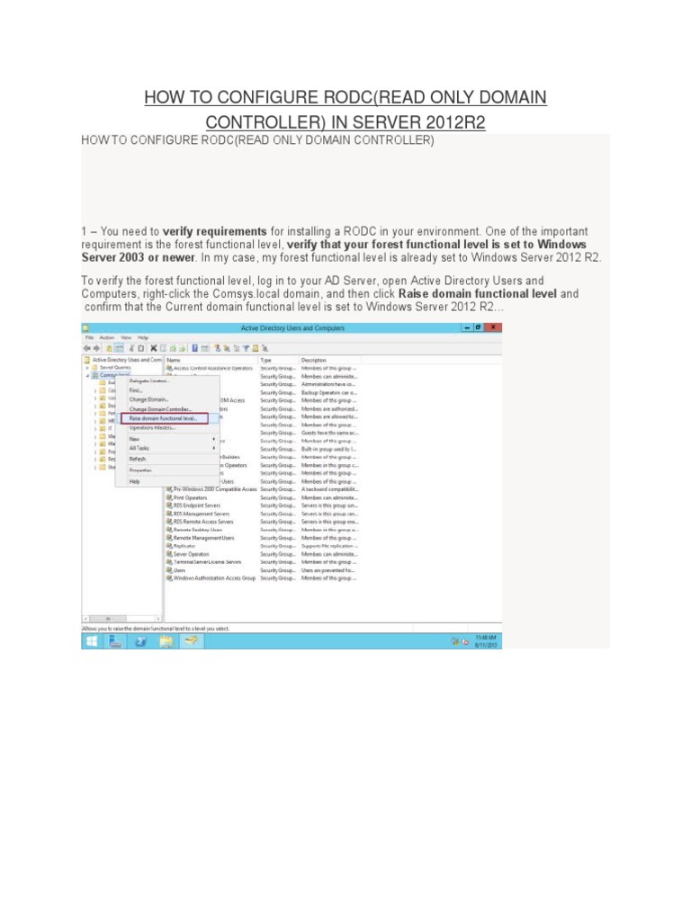 How to Configure Rodc | Active Directory | System Software