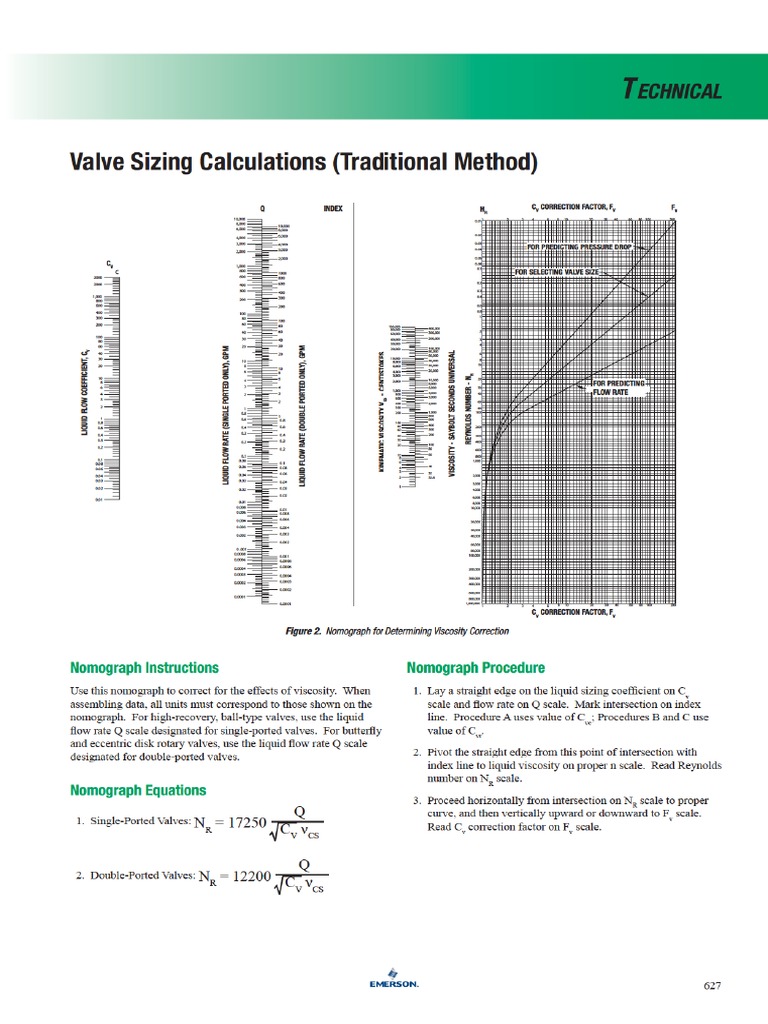 Nomograph Valve Sizing | PDF