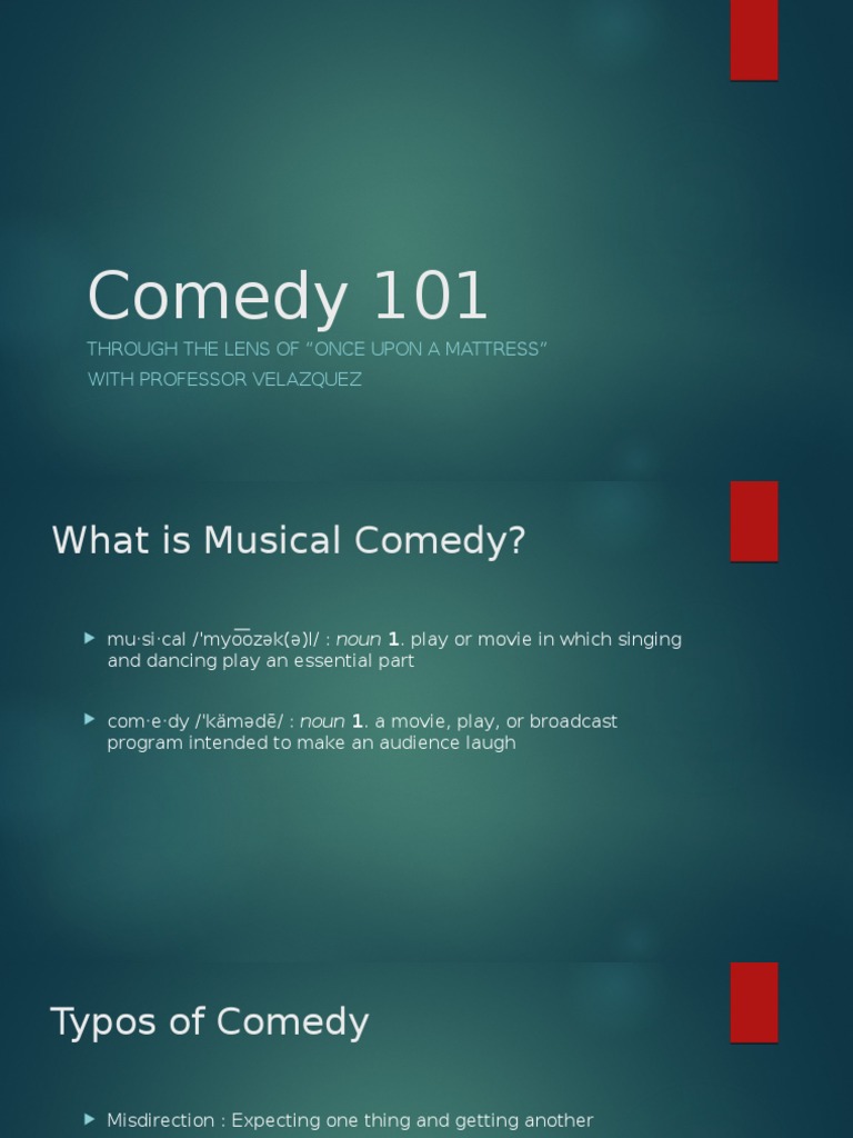 Comedy 101 American Musical Theatre | PDF