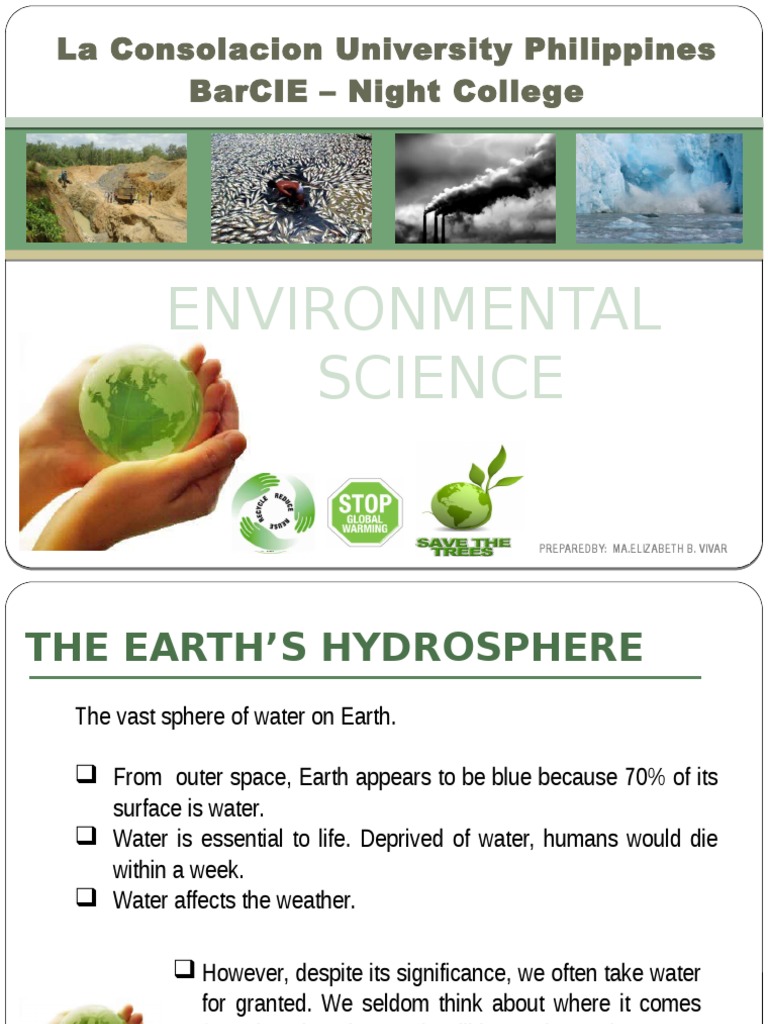 Environmental Science: La Consolacion University Philippines Barcie ...