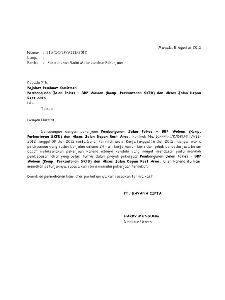 Contoh Surat DC | PDF