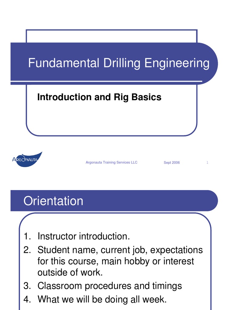 Lecture One Introduction and Rig Basics | PDF | Casing (Borehole ...