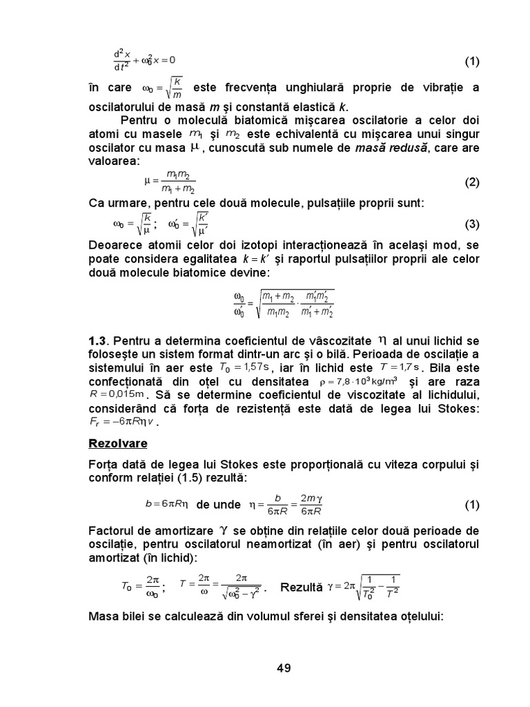 Probleme Rezolvate Fizica | PDF