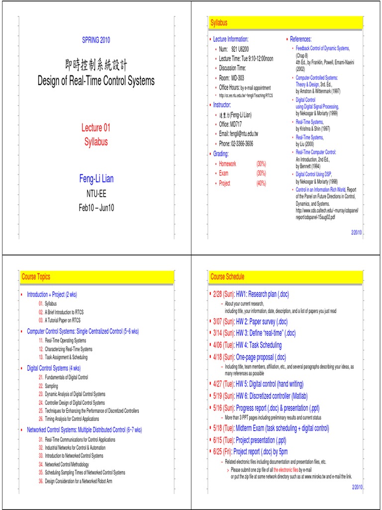 Real Time System Syllabus 4 | PDF | Digital Signal Processing | Real ...