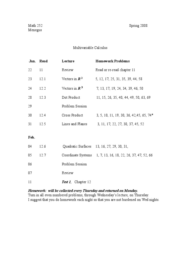 Jan. Read Homework Problems: Test 1, Chapter 12 Homework: Will Be ...