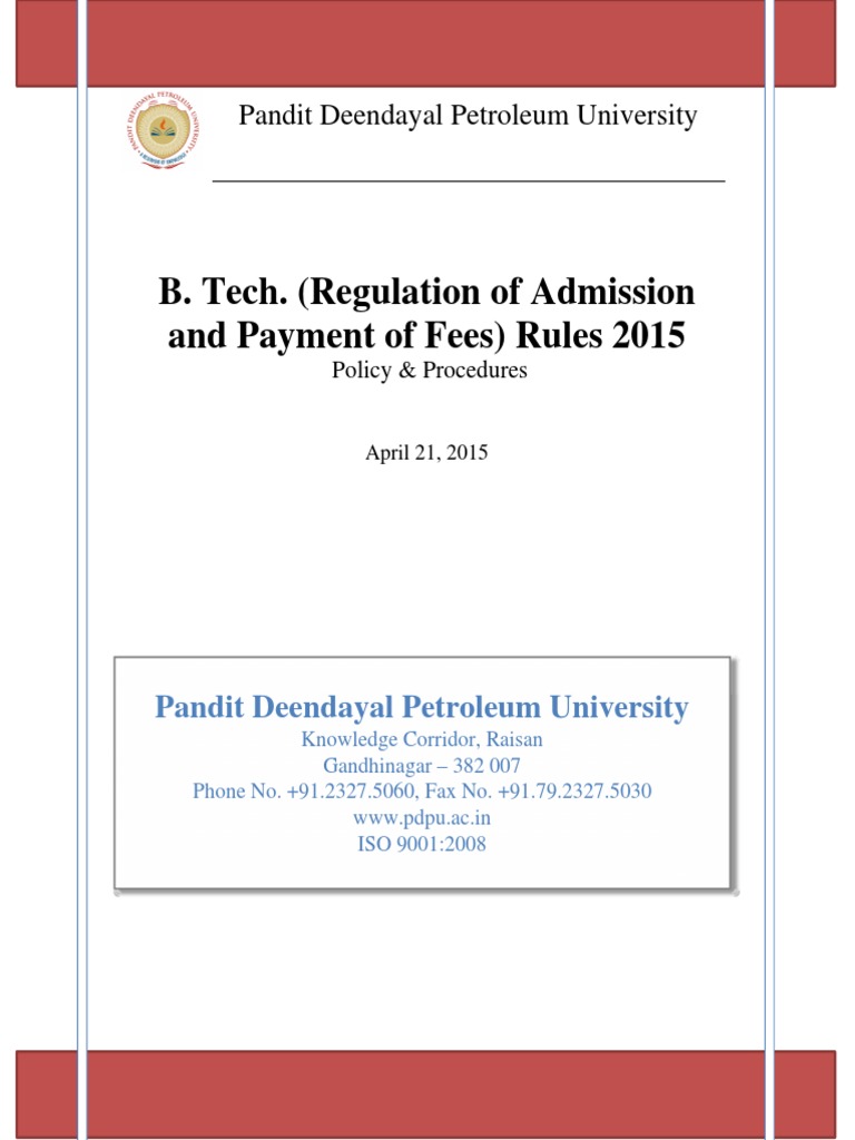 PDPU Admission Brochure | Download Free PDF | University And College ...