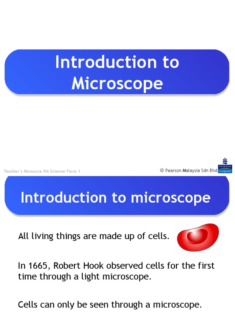 Introduction To Microscope: Teacher's Resource Kit Science Form 1 | PDF ...