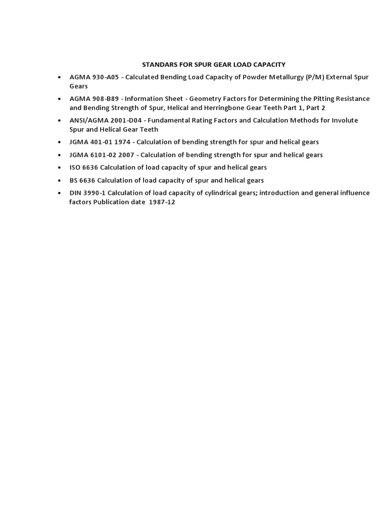 Spur Gear Load Capacity | PDF