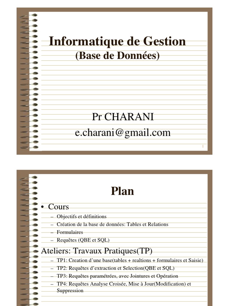 ACCESS | PDF | Base de données relationnelle | SQL