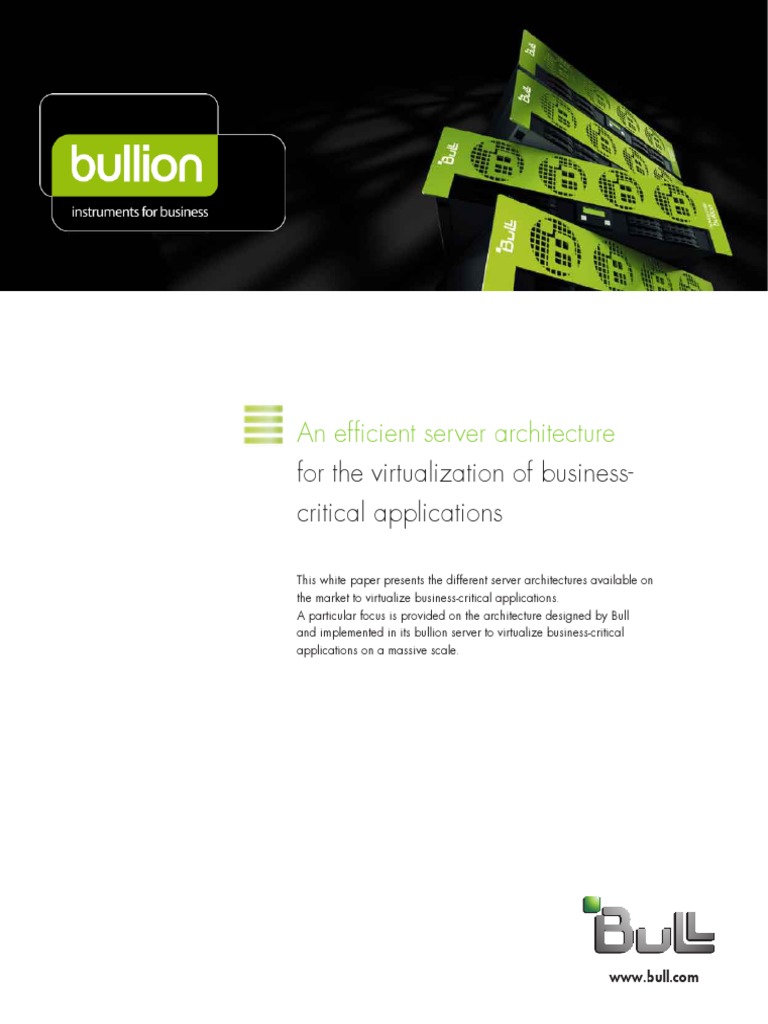 Bullion-Efficient Server Architecture For Virtualization | PDF ...