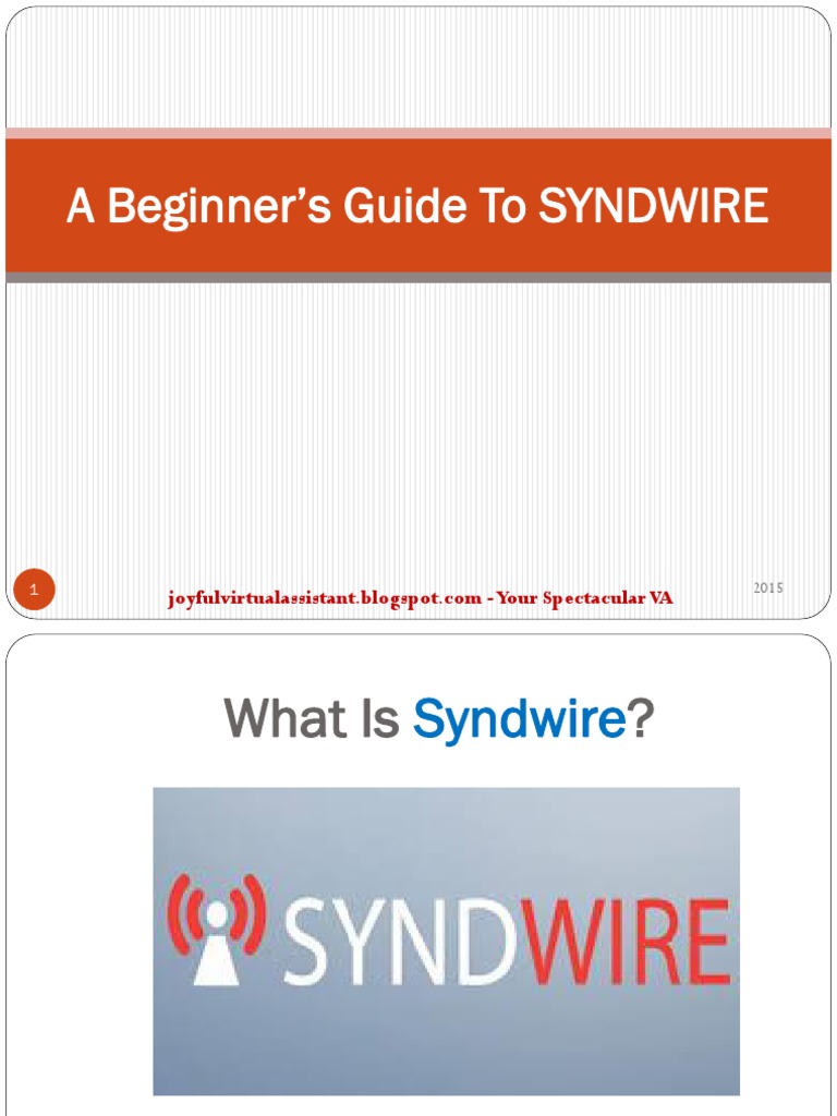 A Beginner's Guide To SYNDWIRE | PDF | Social Media Marketing | Social ...