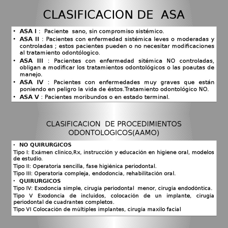 Clasificacion de Asa | PDF | Relaciones personales, crianza y ...