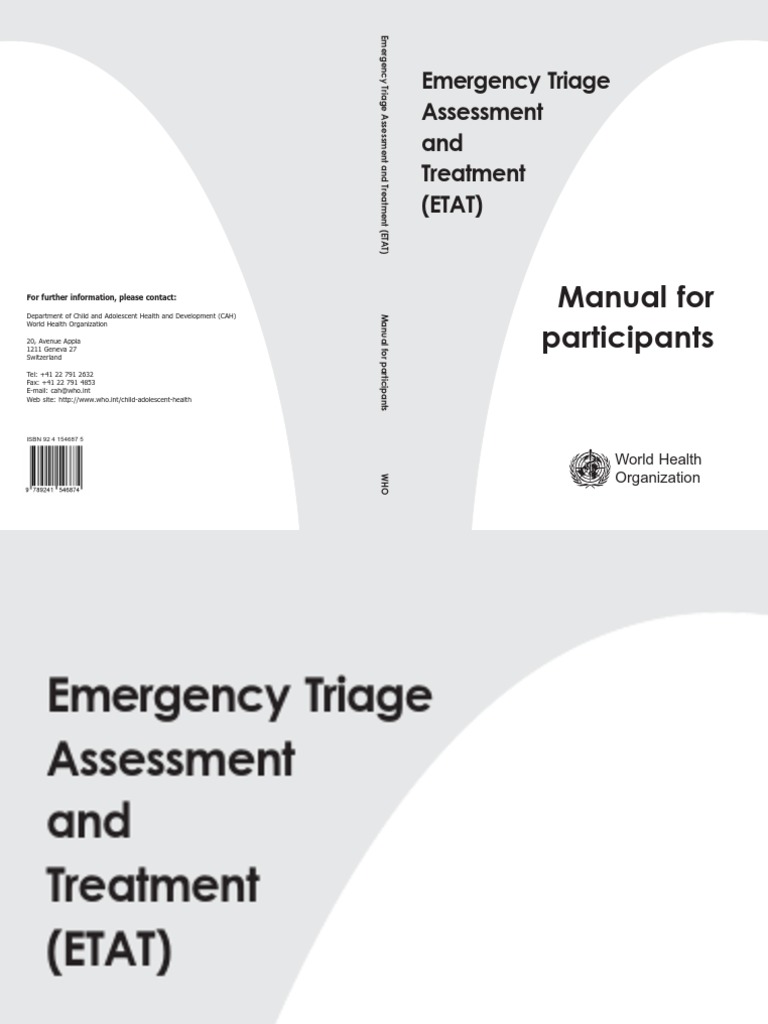 ETAT Manual for Emergency Triage | PDF | Emergency Department | Medical ...