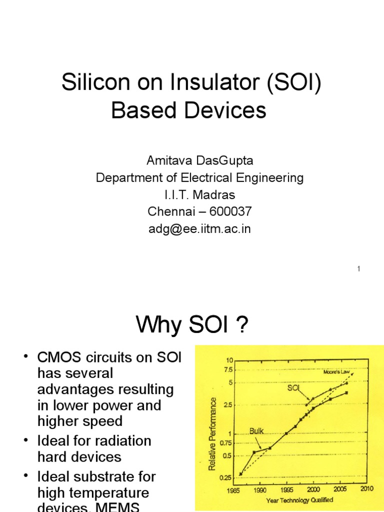 SOI MOS Device Modelling EE5341 Part1 | PDF | Mosfet | Field Effect ...