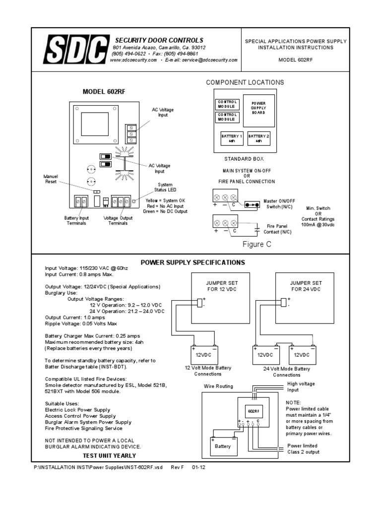 SDC 602RF Instruction Manual | PDF | Power Supply | Battery Charger