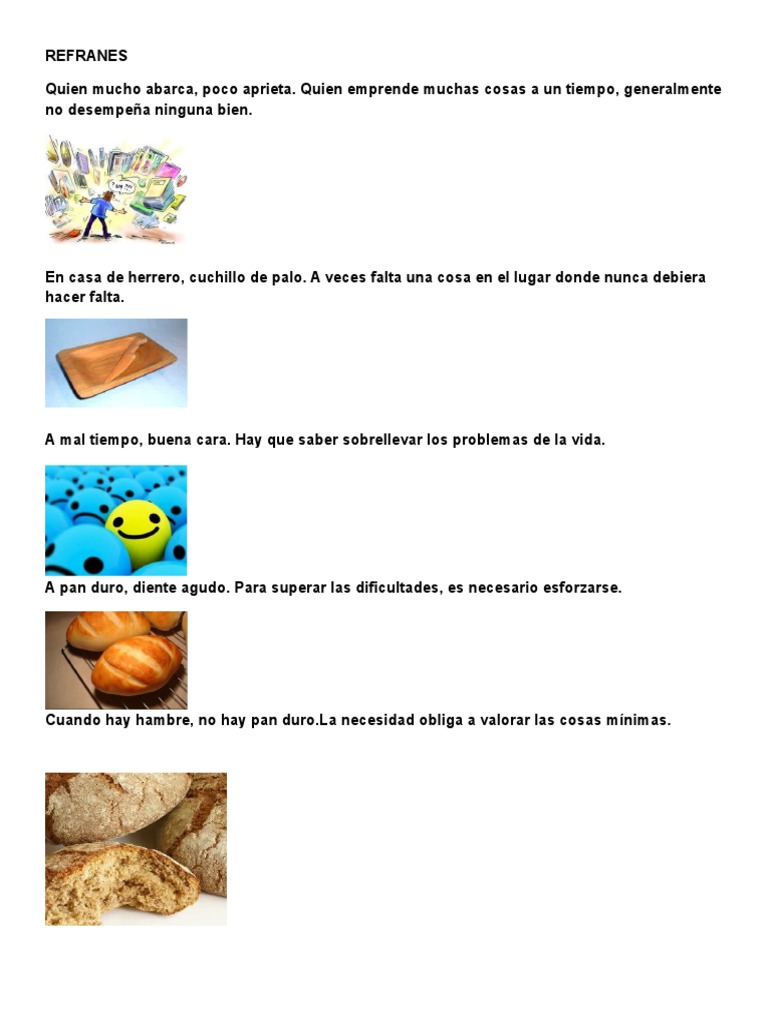 10 Refranes Ilustrados 10 Chistes 10 Adivinanzas | PDF