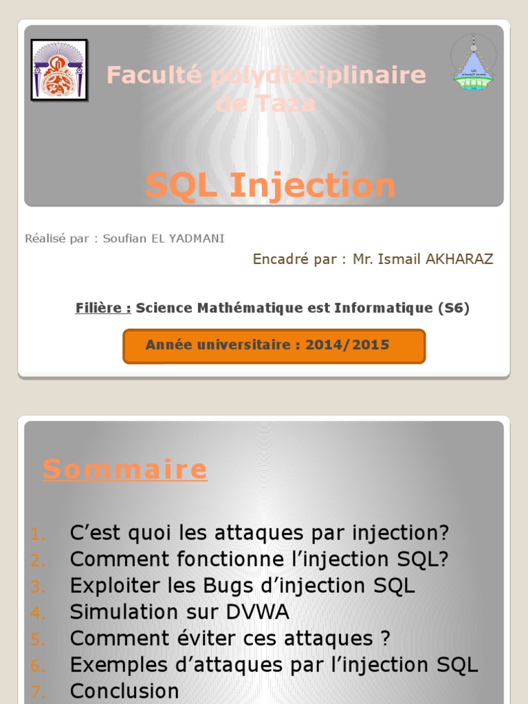 SQL Injection | PDF | SQL | MySQL
