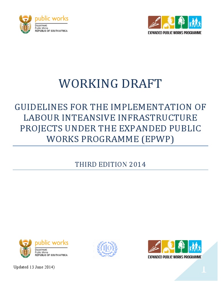 EPWP Guidelines Version 4 | Employment | Specification (Technical Standard)