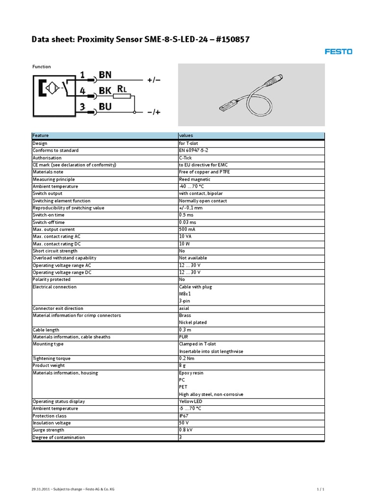 Proximity Sensor Specs for Engineers | PDF | Science & Mathematics ...