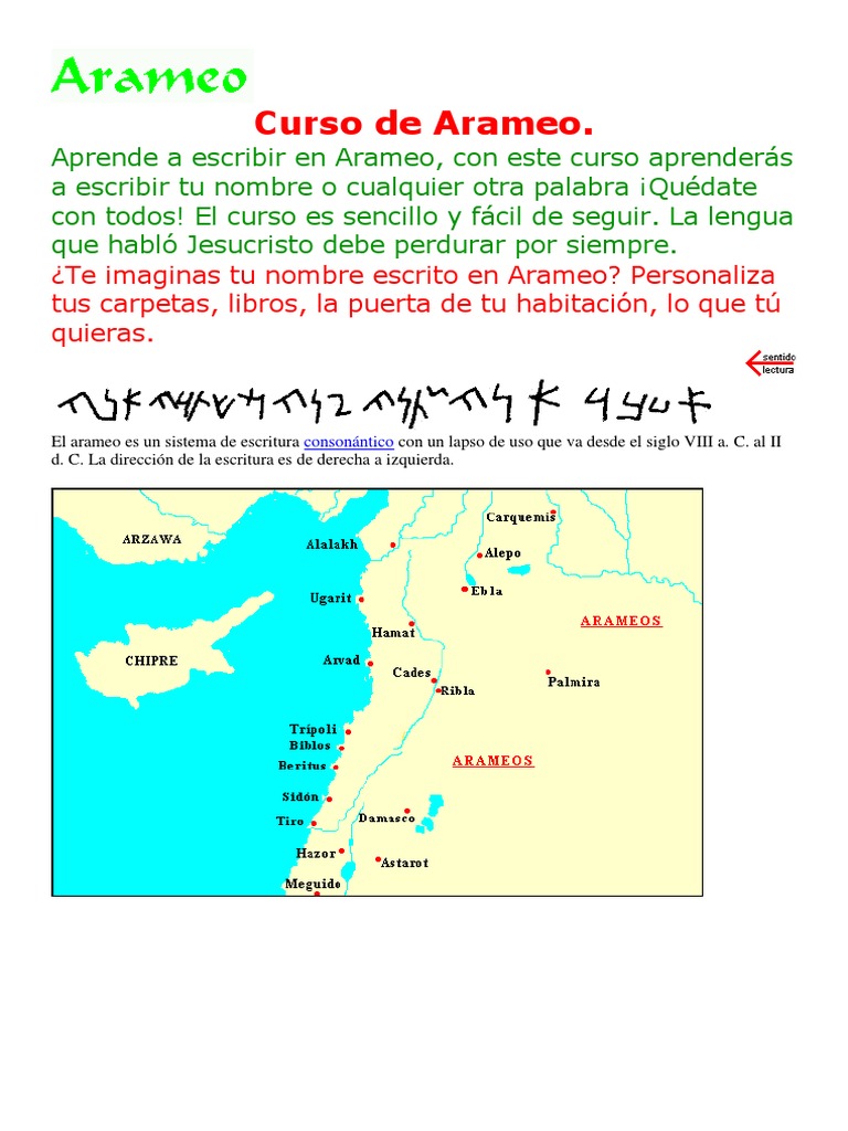 Curso de Arameo | Lenguaje hebreo | Imperio aqueménida