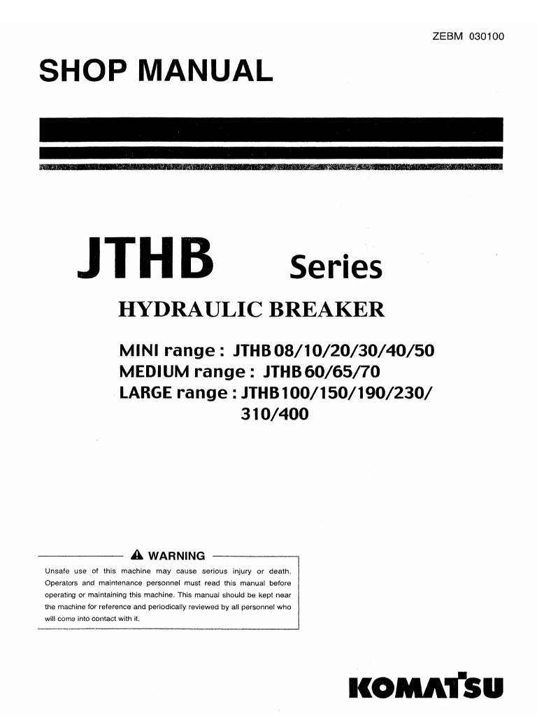 JTHB Breaker Shop Manual | PDF